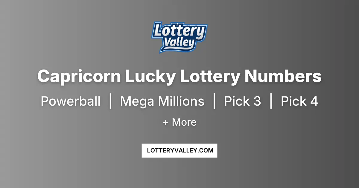 Capricorn Lucky Lottery Numbers for Today & Tomorrow | Lottery Valley